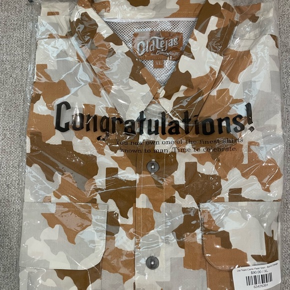 old tejas | Shirts | Old Tejas Camouflage Texas Print Shirt | Poshmark